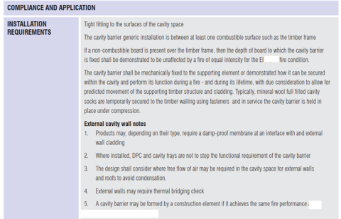 Cavity barriers and fire stops - Fire Safety Wood in Construction